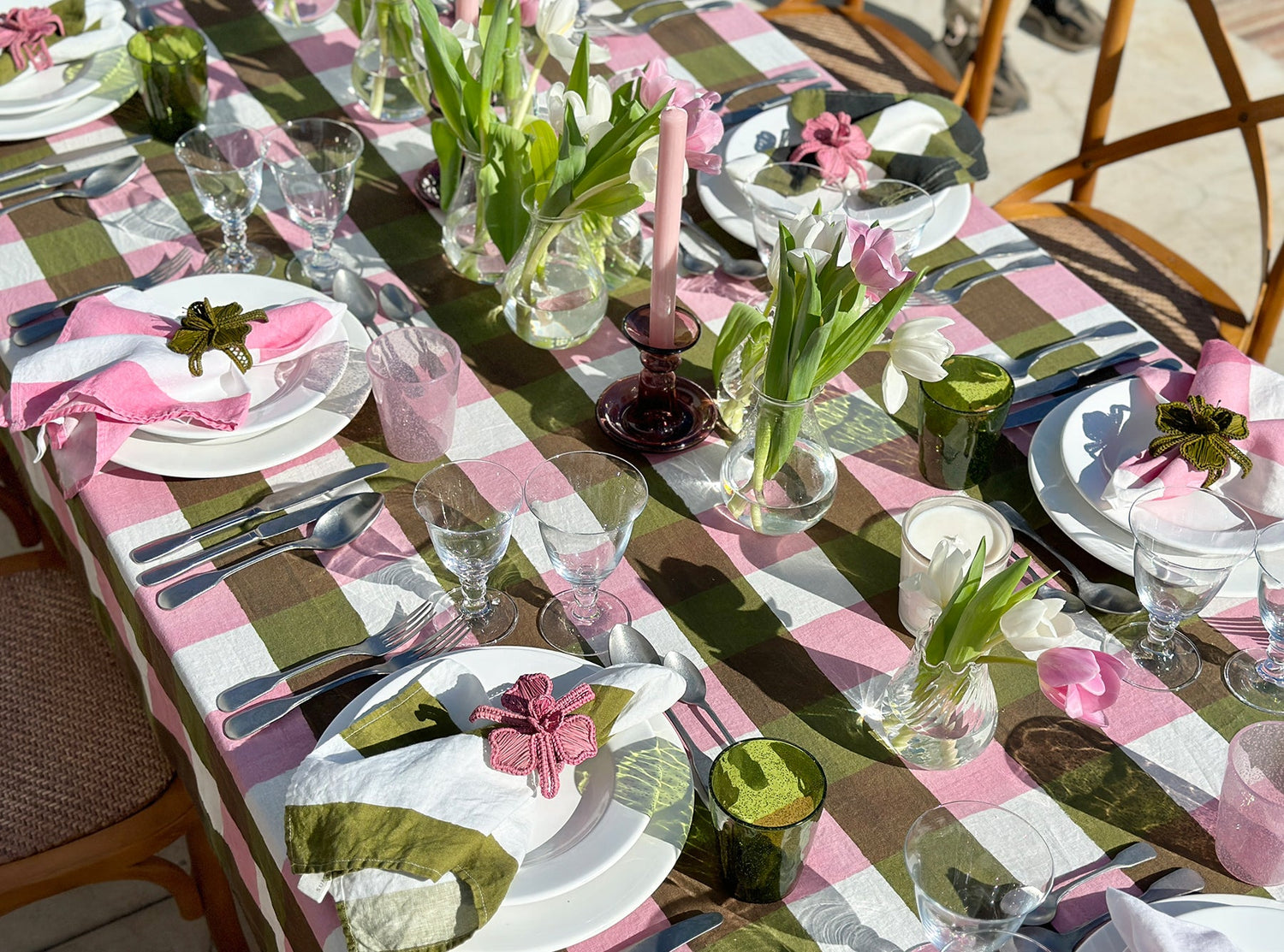 'Gingham' - Pink & Green Tablescape – Summerill & Bishop