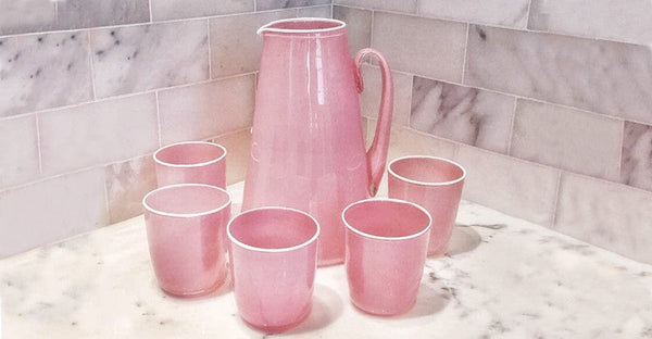 Handblown Glass Bumba Jug in Rose Pink, 3lt – Summerill & Bishop