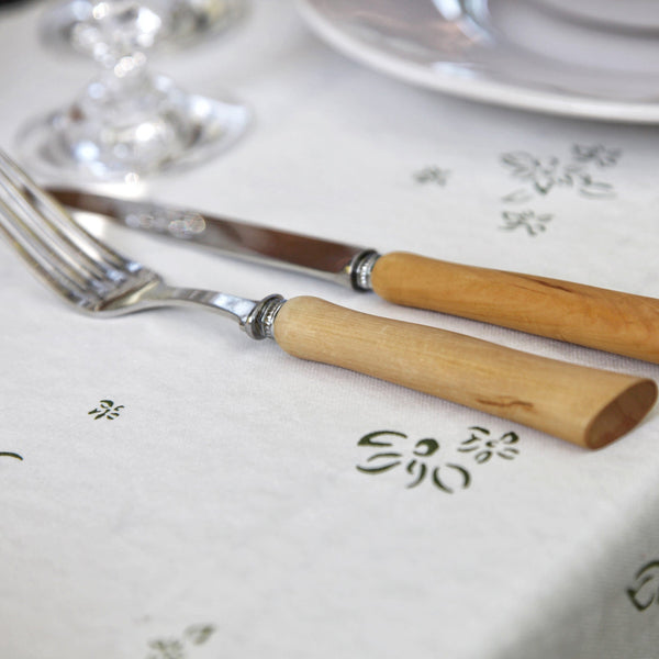 Summerill & Bishop Falling Flower Paper Tablecloth in Avocado Green