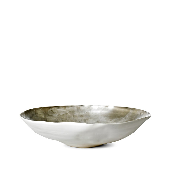 Large Ceramic Shell Bowl in Matte Silver, 30cm – Summerill & Bishop