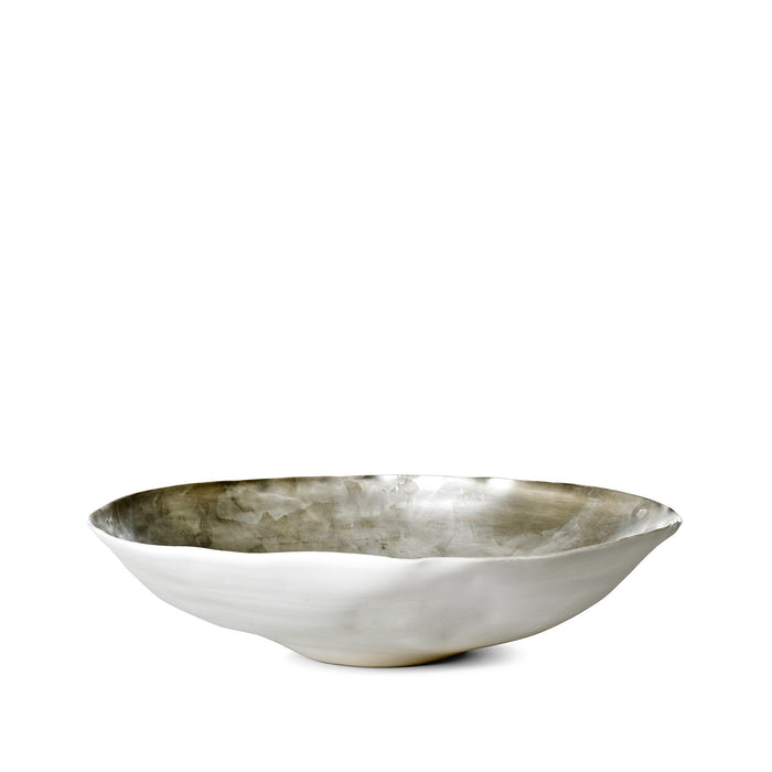 Large Ceramic Shell Bowl in Matte Silver, 30cm – Summerill & Bishop